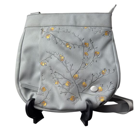 Haiku | Bags | Womens Grey With Yellow Embroidered Flowers Haiku ...